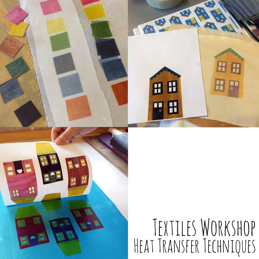 textiles heat transfer workshop – Bus and Bird Arts